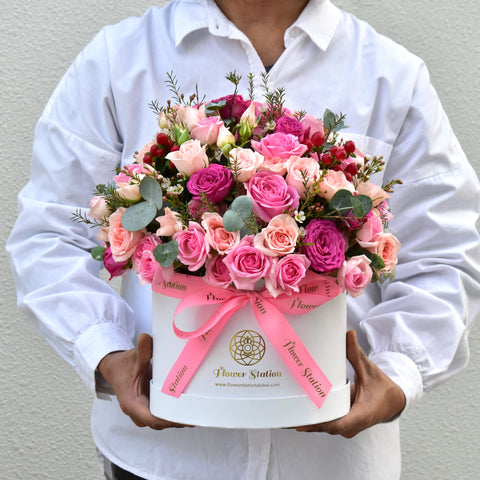 Premium Flower Box Collection | Send Rose Box in Dubai | Flower Station