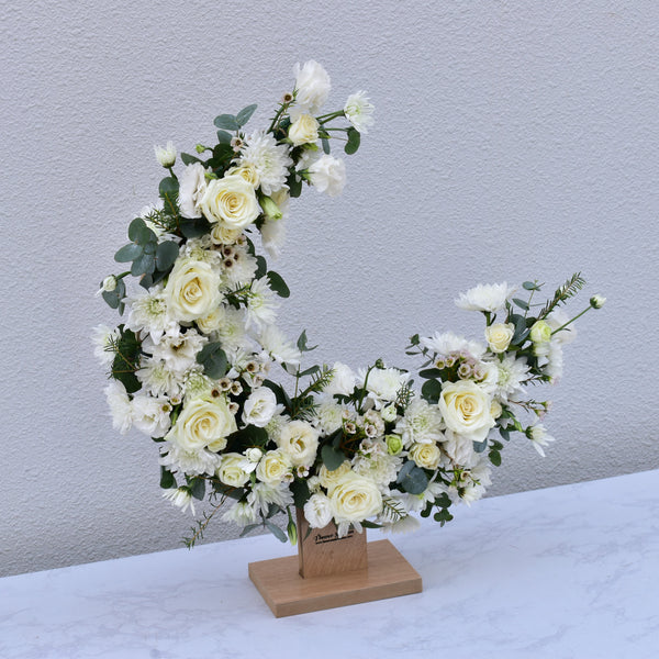 Crescent Moon Flower Arrangement - Serene | Flower Station