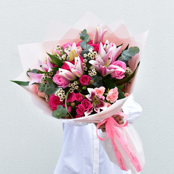 Pink Blush Bouquet - Pink Flowers | Flower Station