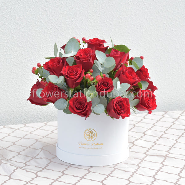 Red Rose Flower Box | Valentine Flower Box | Flower Station